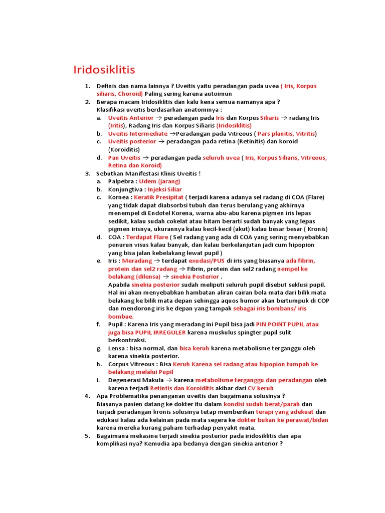 Iridosiklitis | PDF