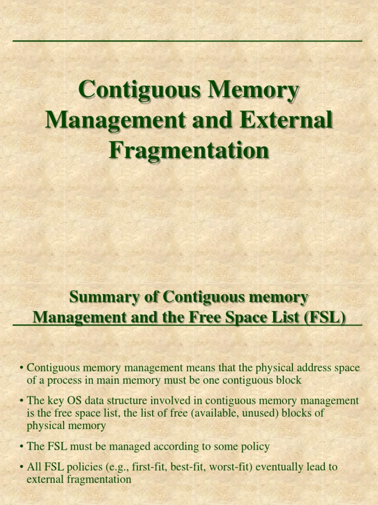 External Fragmentation | PDF | Process (Computing) | Computer Data Storage