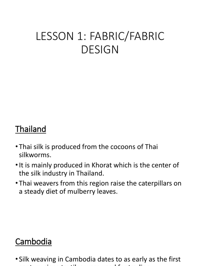 Southeast Asian Fabric Design Overview | PDF | Weaving | Textiles