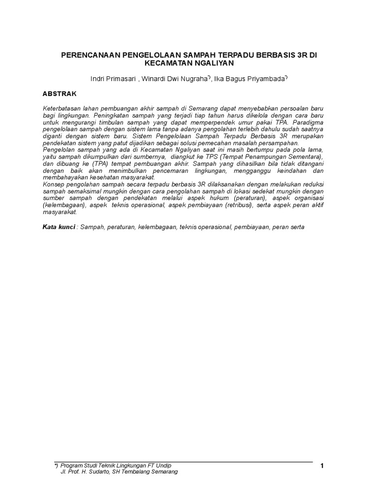 TPS 3R | PDF | Seni | Teknologi & Rekayasa