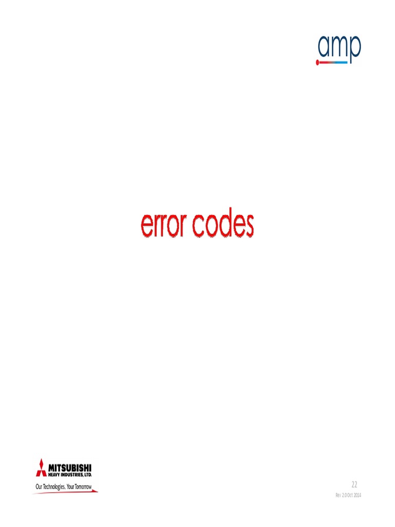 Mitsubishi Heavy Industries Fault Codes | PDF | Electrical Wiring ...