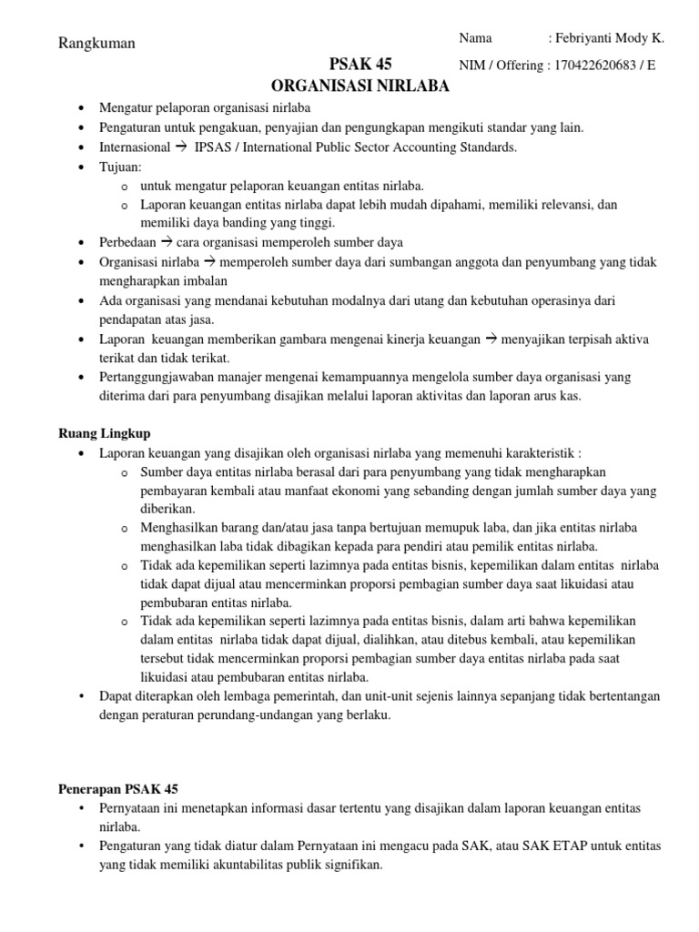 Psak 45 From | PDF