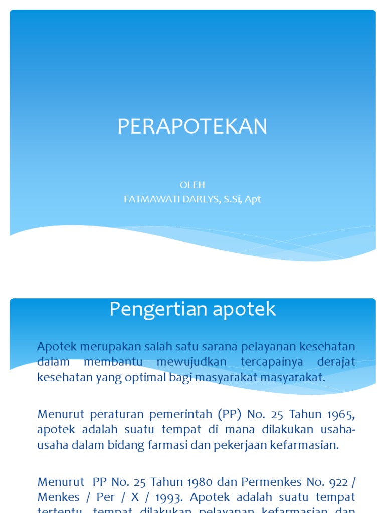 Pengertian Apotek Pdf