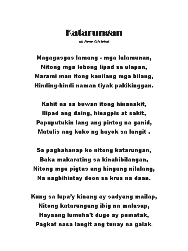 Tula Filipino | PDF
