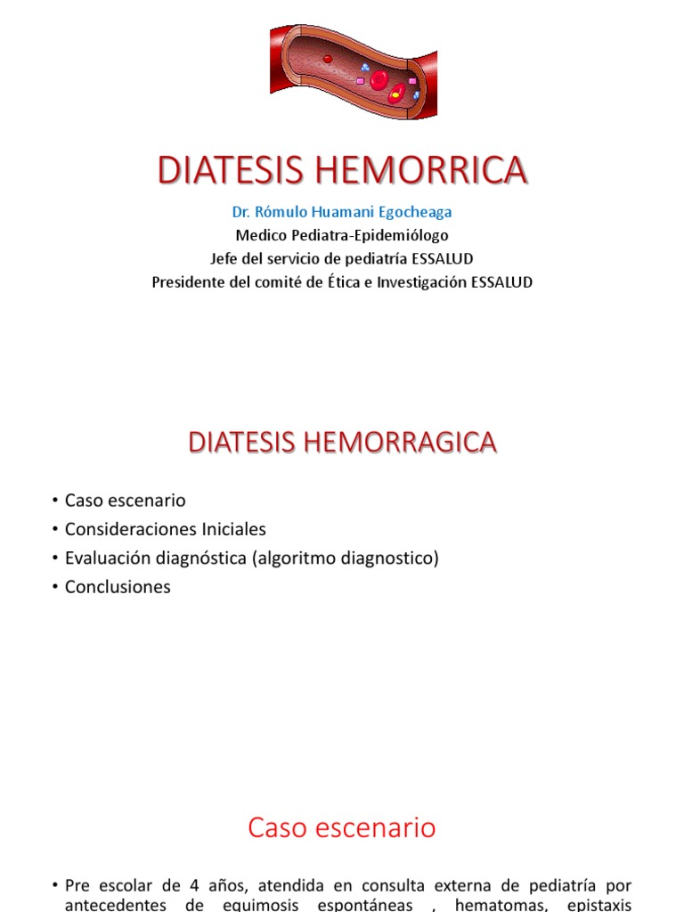 Diatesis Hemorrica Expo | PDF | Hemostasia | Coagulación