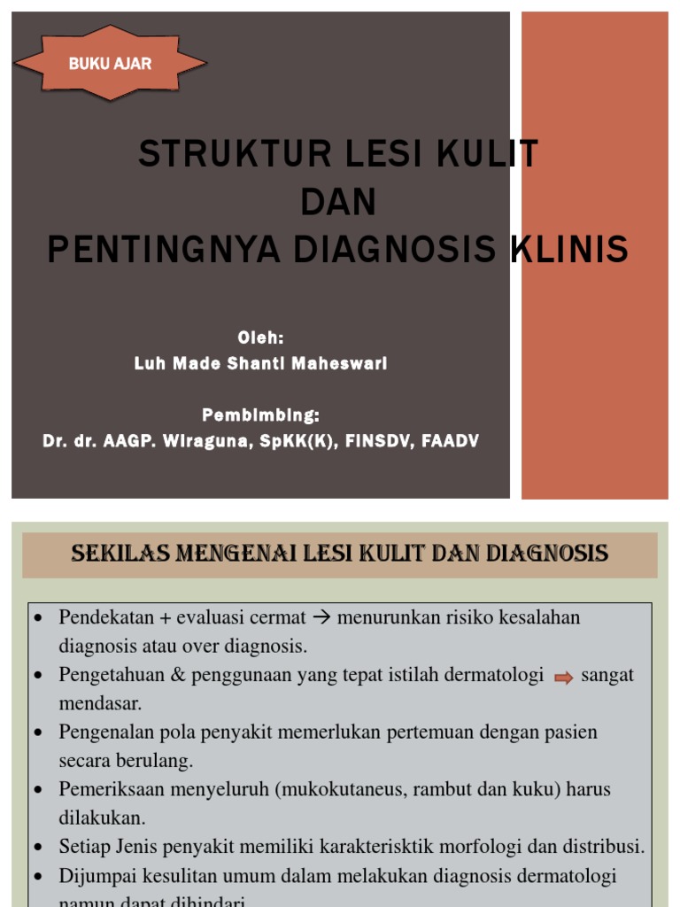 Struktur dan Diagnosis Lesi Kulit | PDF
