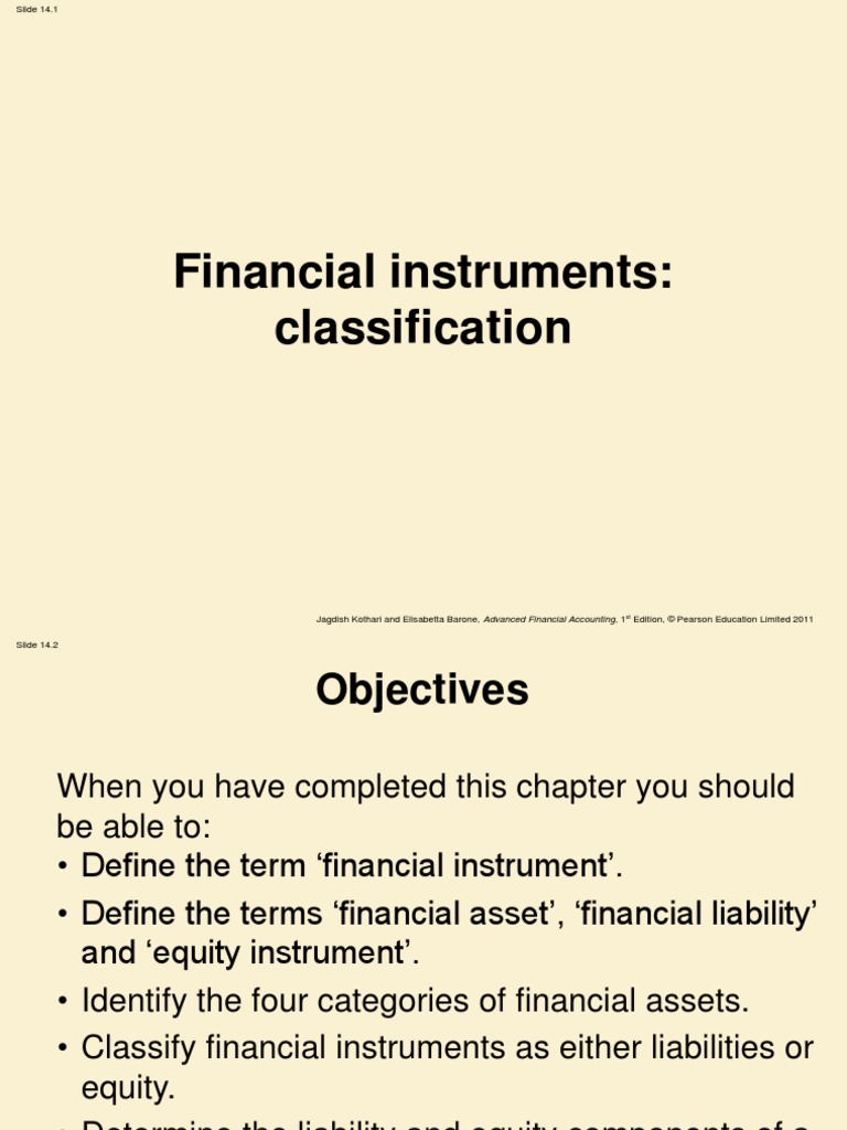 Financial Instrument Classification | PDF | Derivative (Finance ...