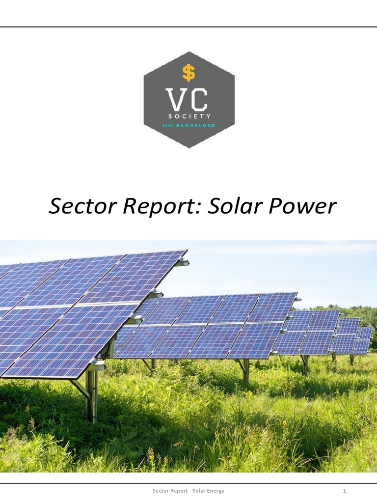 Sector Report - Solar Energy 1 | PDF | Solar Power | Renewable Energy