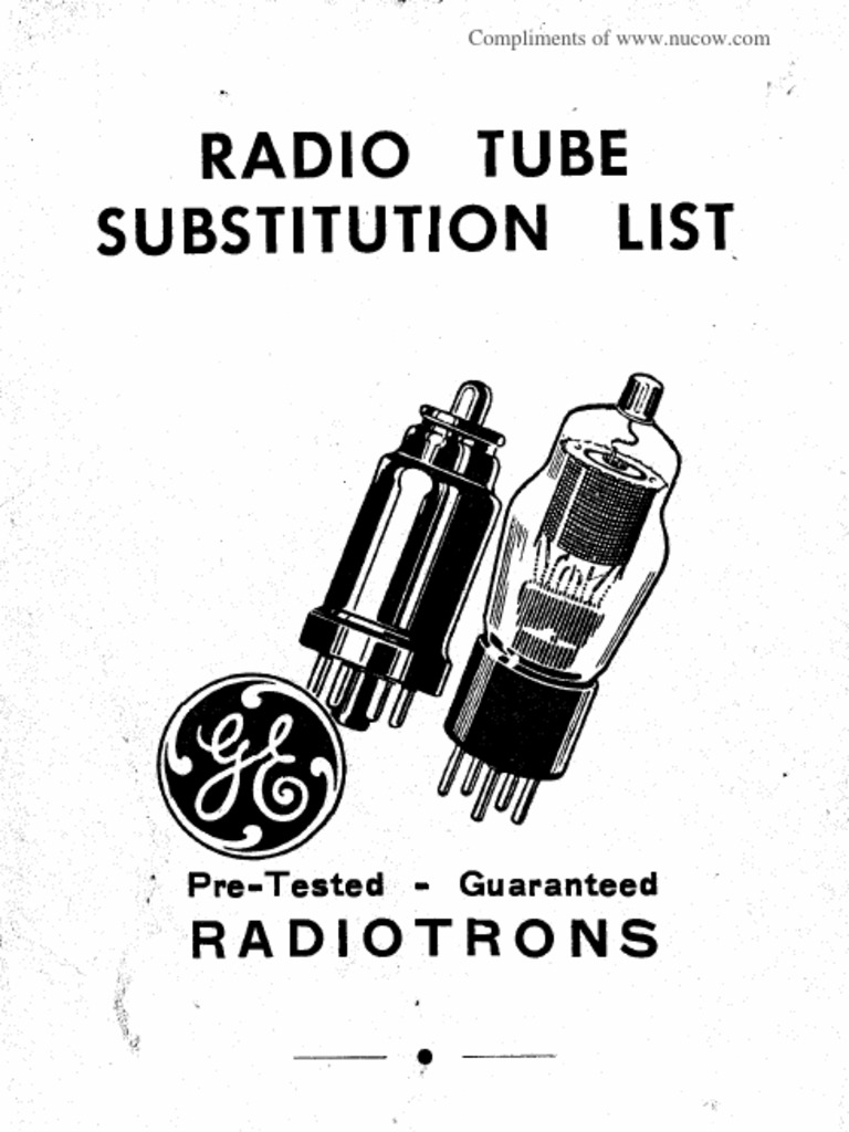 1943 GE Tube Sub Guide | PDF | Home & Garden | Computers