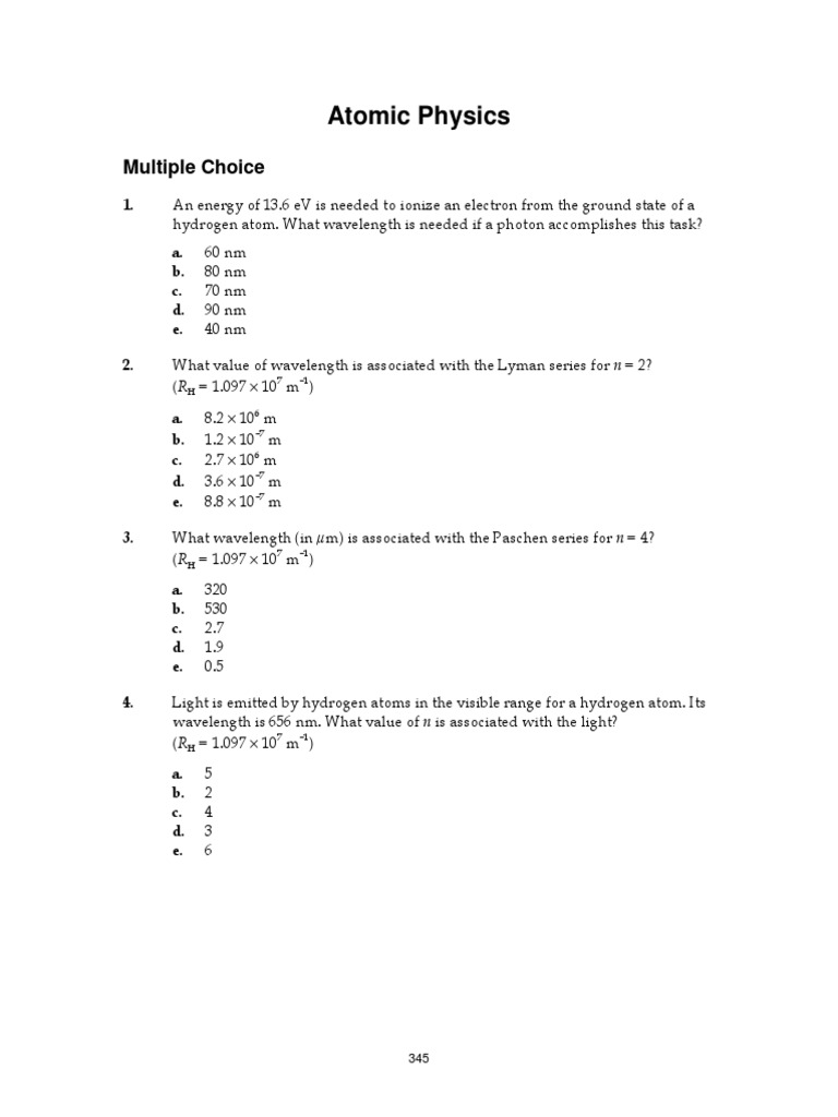 Atomic Physics | PDF | Atomic Orbital | Electron