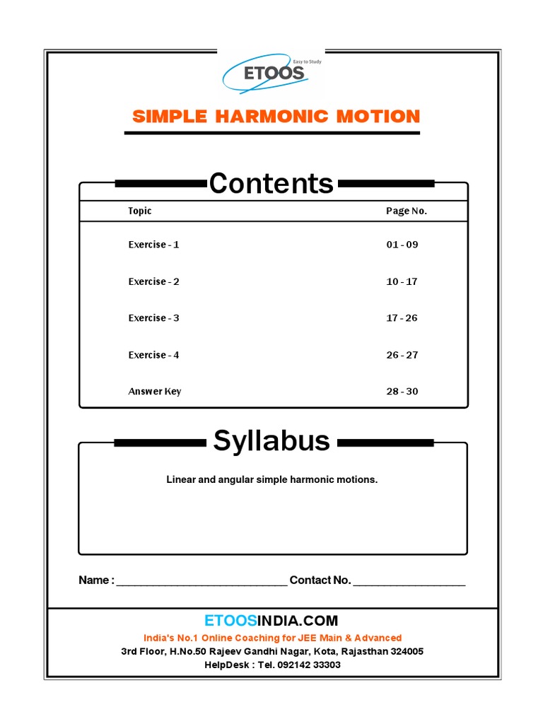 Simple Harmonic Motion | PDF | Physical Quantities | Quantity