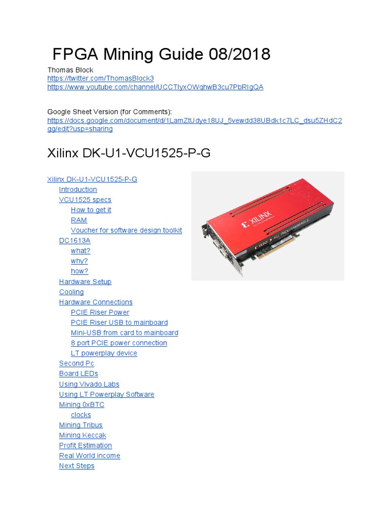ThomasBlock's FPGA Mining Guide | PDF | Coolant | Liquids