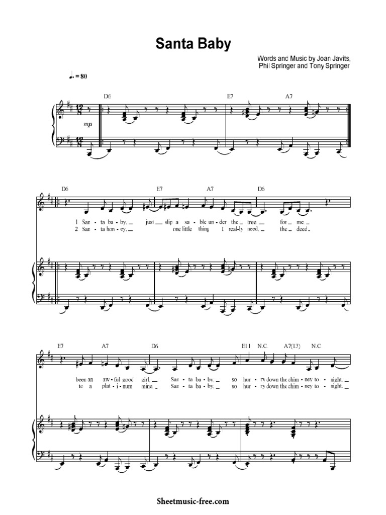 Santa Baby Sheet Music | PDF