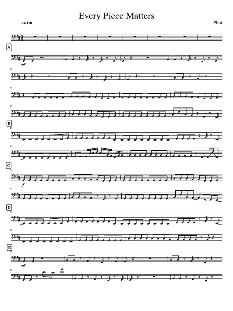 Every - Piece - Matters (Bass) - D | PDF