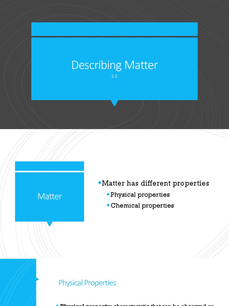 Describing Matter | Download Free PDF | Litre | Density