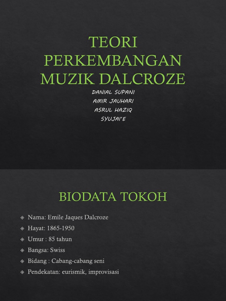 Teori Perkembangan Muzik Dalcroze | PDF