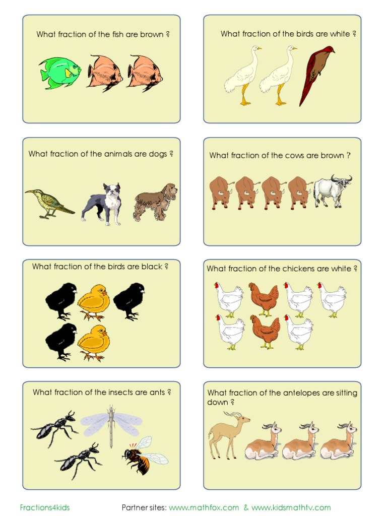 Fractional Animals and Birds Explained | PDF
