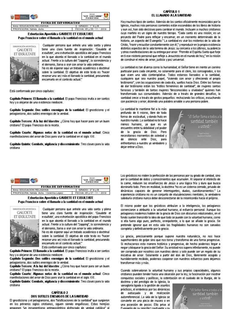 Gaudete Et Exsultate | PDF | Santo | Papa Francisco