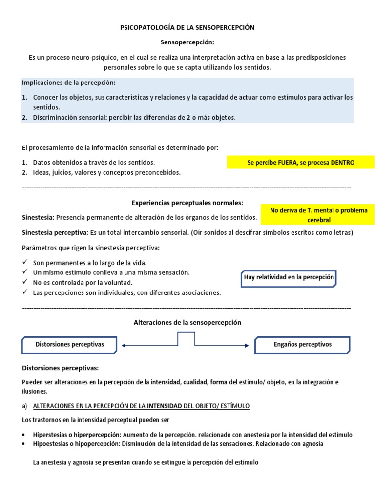 Sensopercepción | Descargar gratis PDF | Alucinación | Percepción