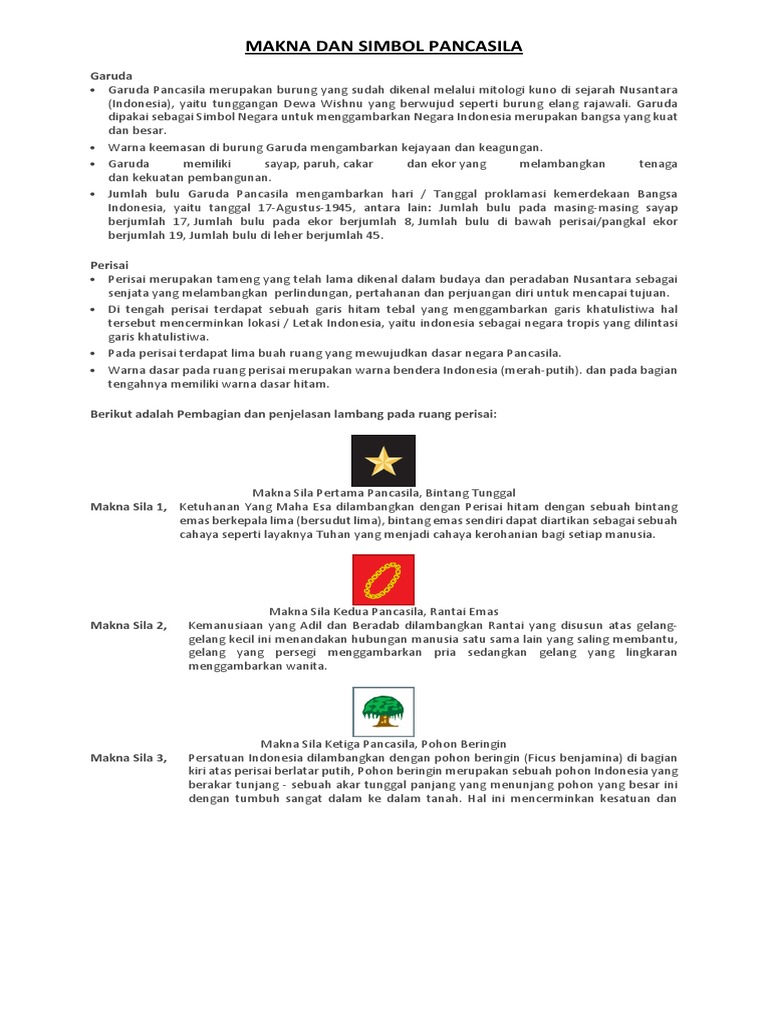 Deskripsi Dan Arti Filosofi PAncasila | PDF