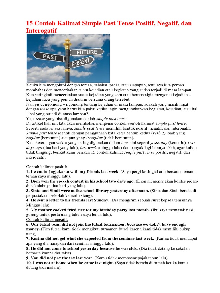 1contoh Kalimat Simple | PDF