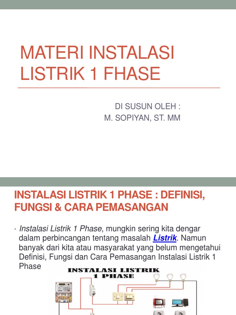 Definisi dan Pemasangan Listrik 1 Phase | PDF