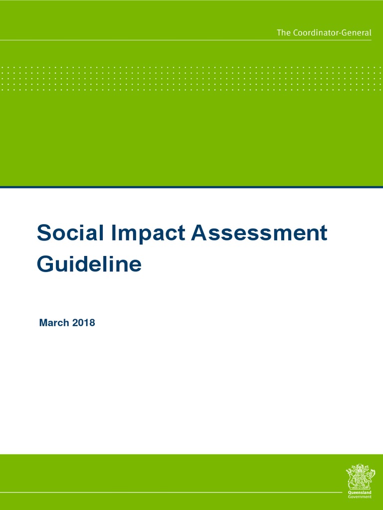 Social Impact Assessment Guideline | PDF | Quality Of Life | Community