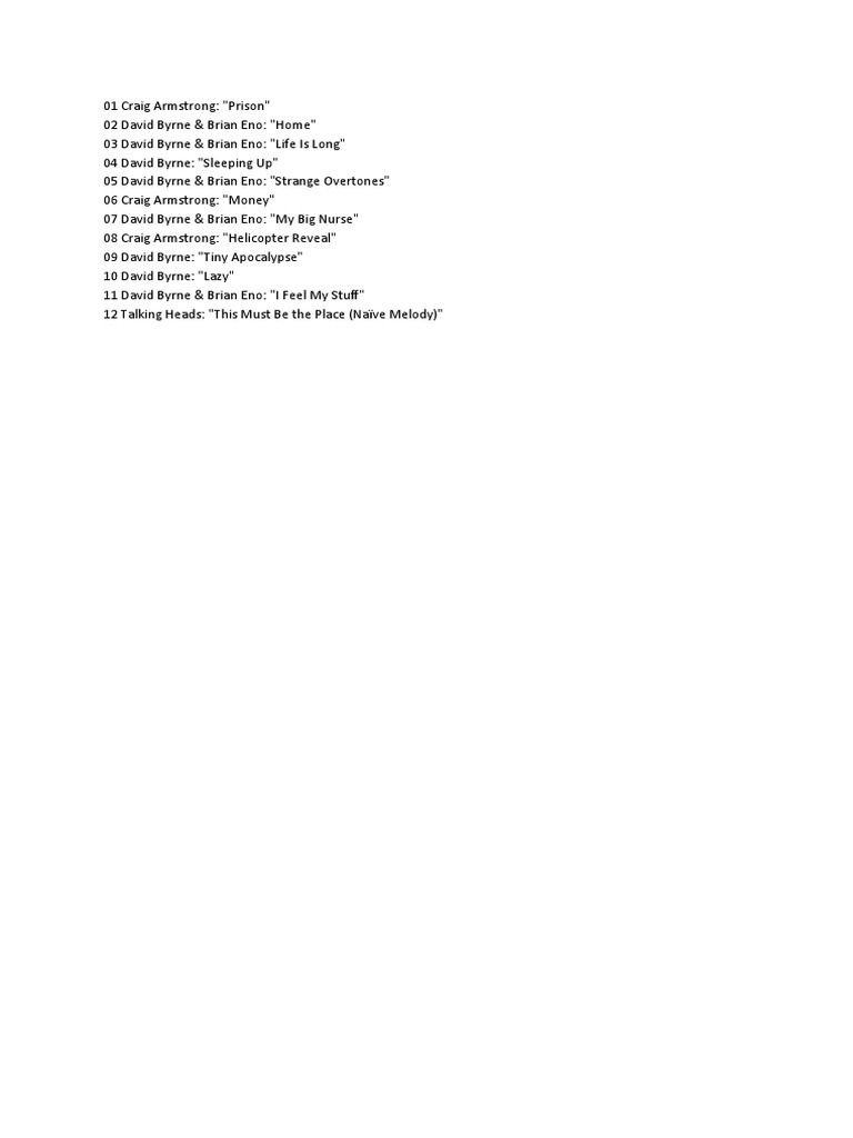 01 Craig Armstrong | PDF