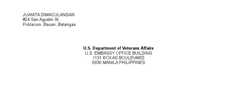 Envelope - US Dept. of Veterans Affairs | PDF