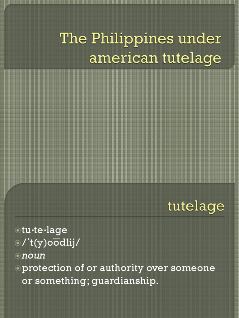 The Philippines Under American Tutelage | PDF | Philippines | Public Law
