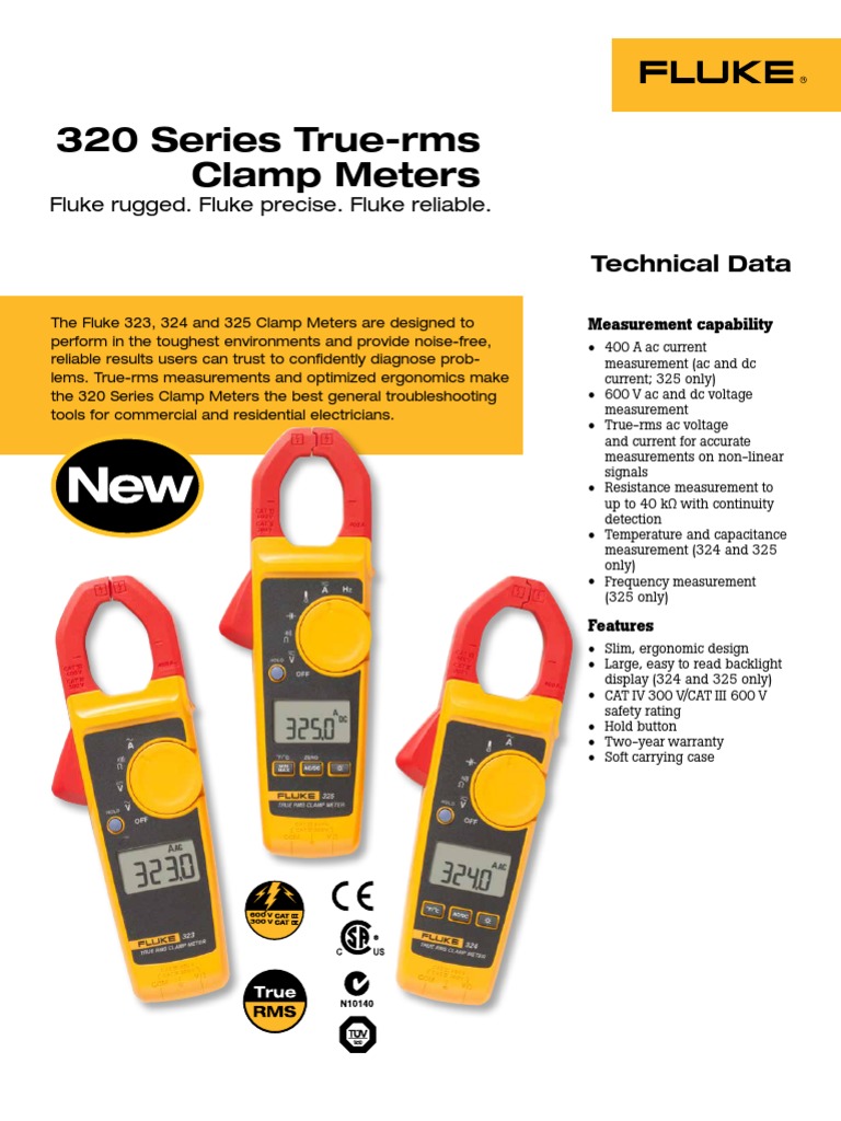 Fluke 324 Clamp Meter Catalouge From Fluke Supplier | Alternating ...
