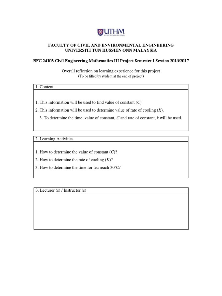 Form 4-Overall Reflection | PDF | Educational Psychology | Academia