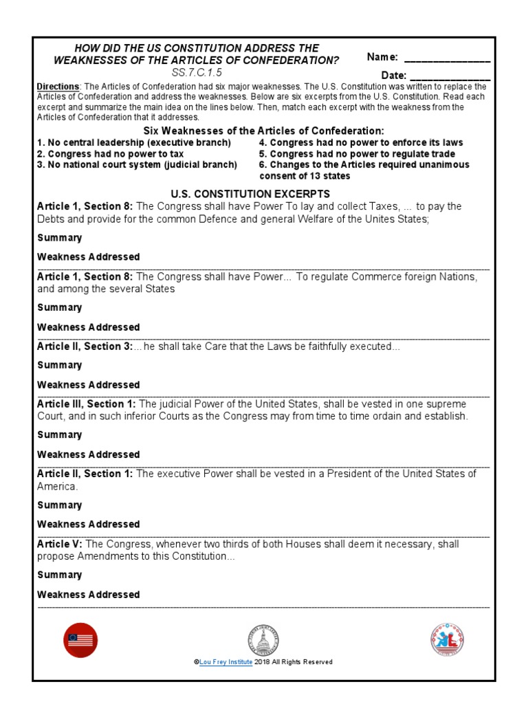 FJCC Aocandconstitution c15 Activityform | PDF | United States ...