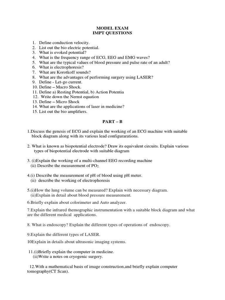 Model Exam Imt Ques | PDF