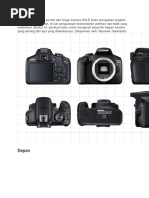 Mengenali Fungsi Tombol Dan Bagian Kamera DSLR | PDF | Komputer