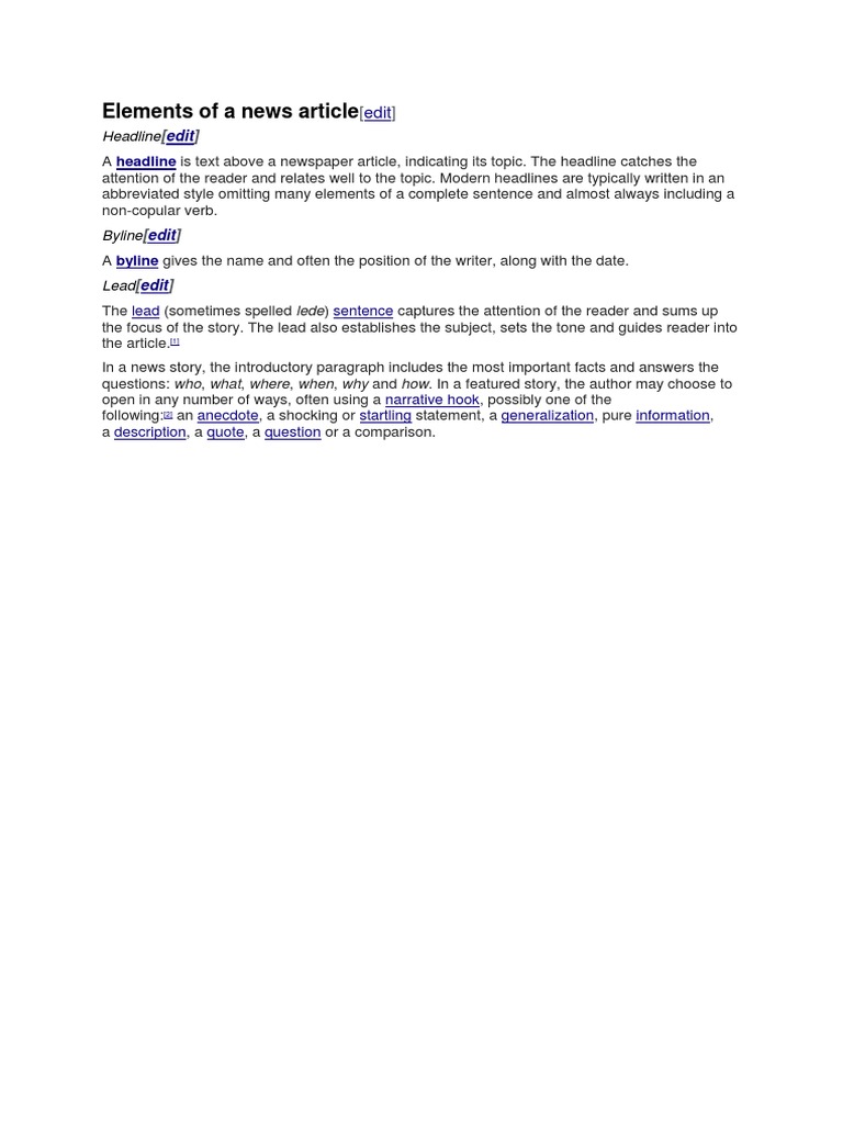 Elements of Article | PDF