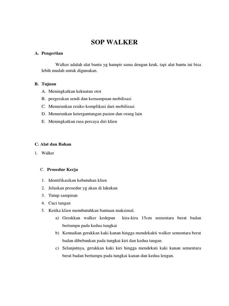 Sop Walker | PDF