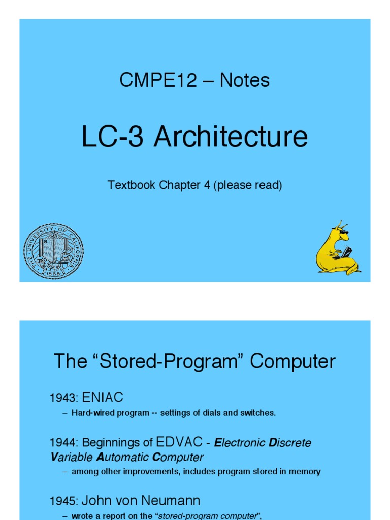 03 Lc3 Architecture | PDF | Input/Output | Computer Data Storage