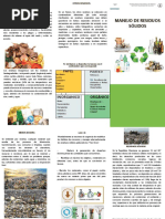 Triptico Residuos Solidos | PDF | Residuos | Reciclaje