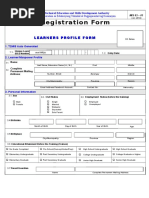 Learners Profile Form | PDF