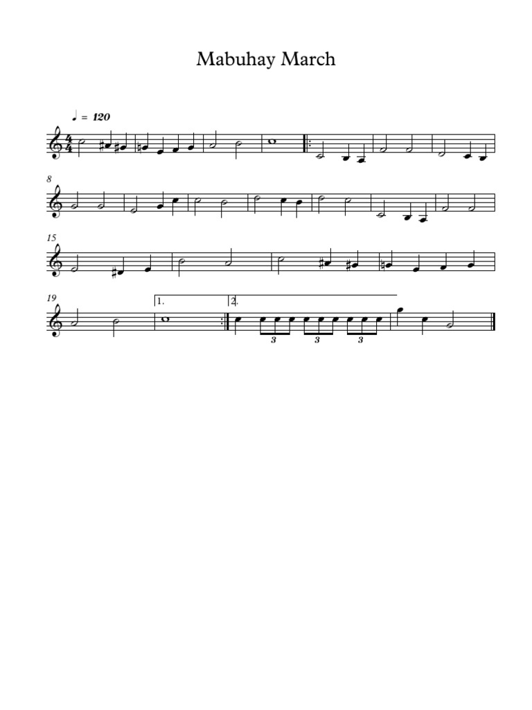 Mabuhay March PDF | PDF