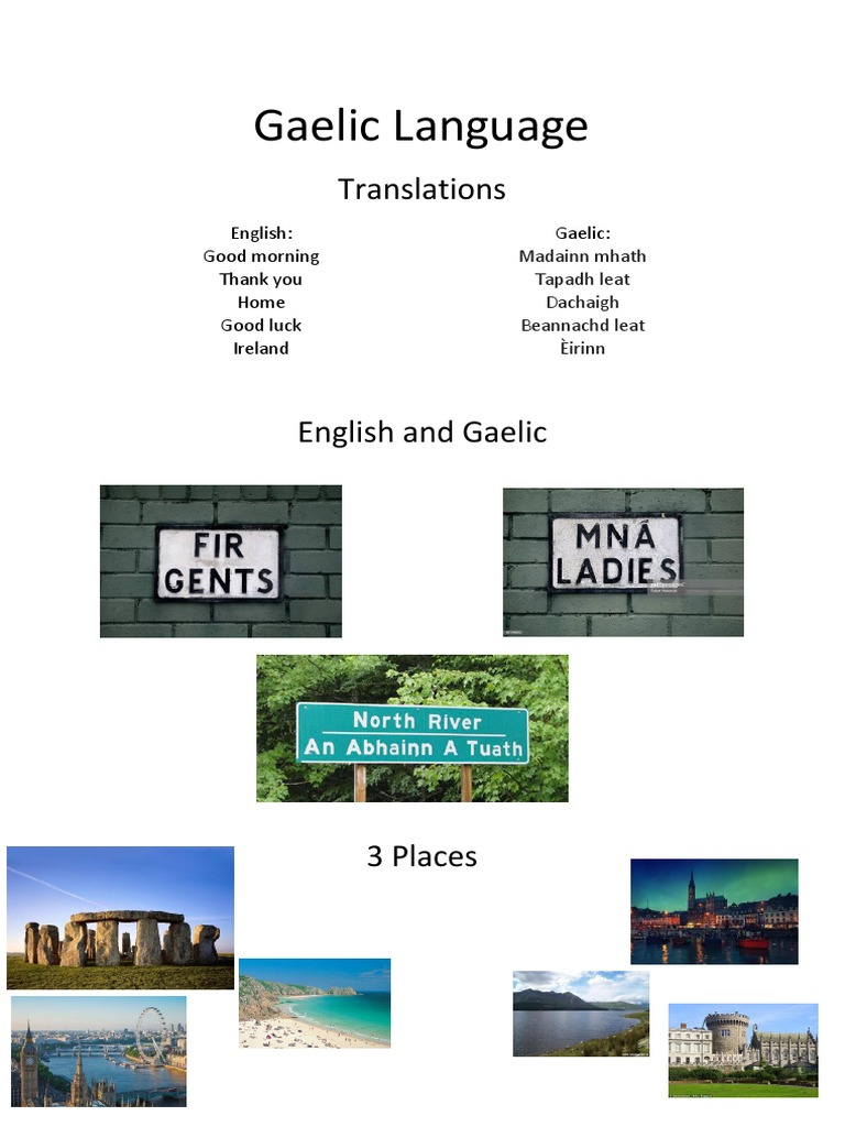 Gaelic Language Translations Guide | PDF
