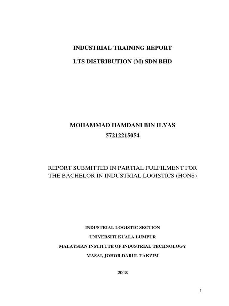 Contoh Report Intern | PDF | Logistics | Warehouse