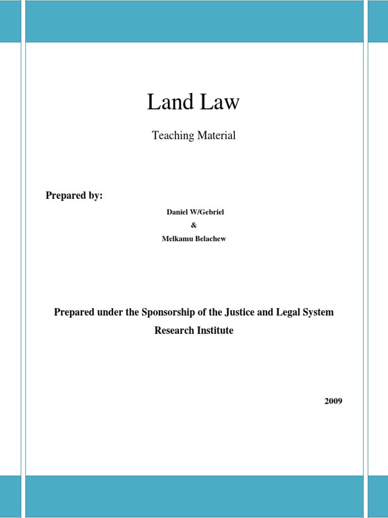 Land Law: Teaching Material | Download Free PDF | Lease | Real Property
