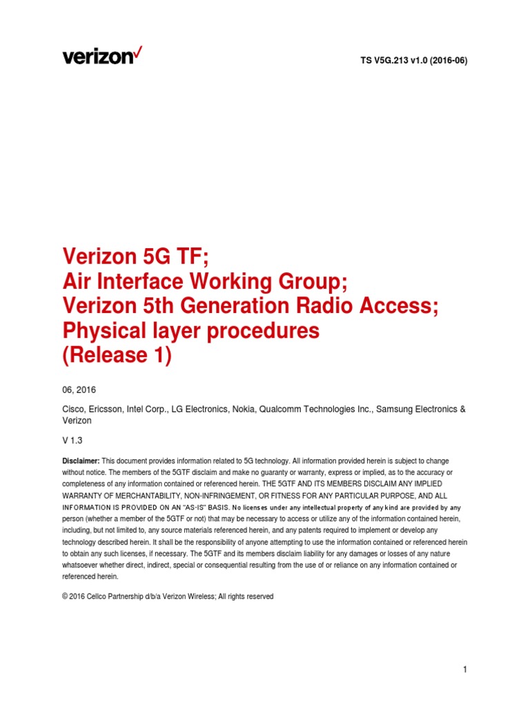 Verizon 5g | PDF | Orthogonal Frequency Division Multiplexing | Radio