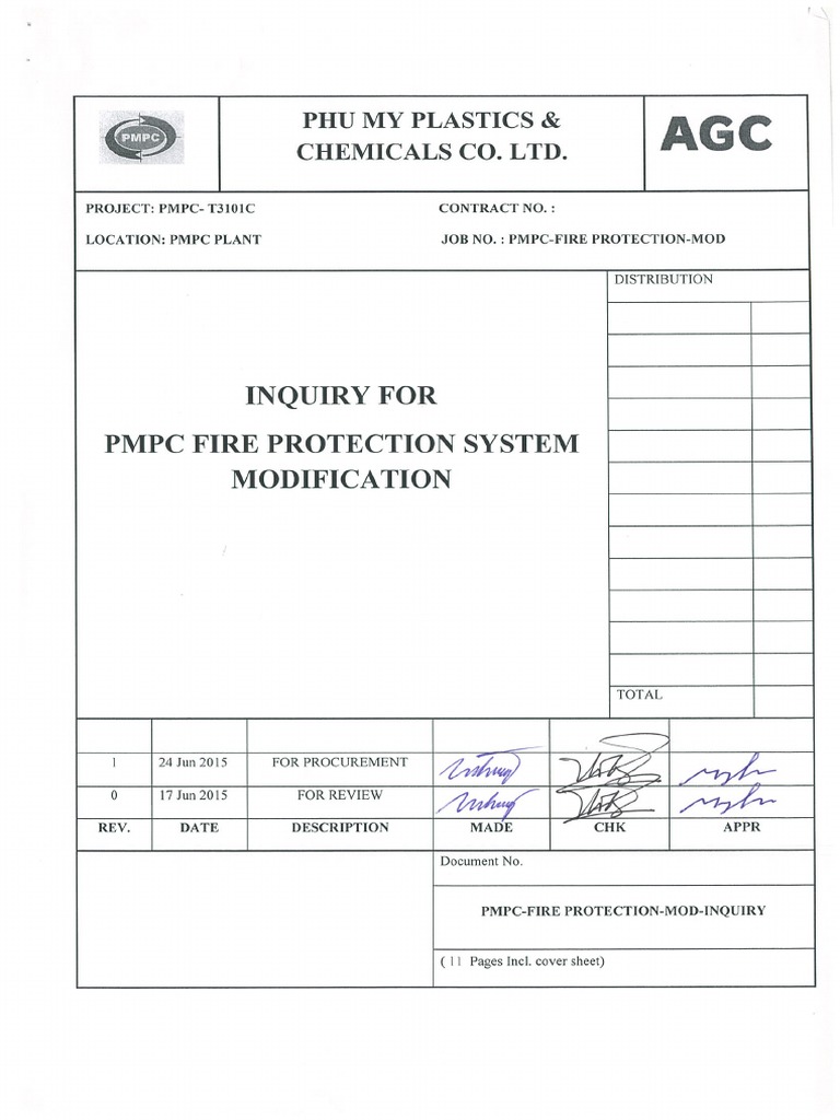 ITB For PMPC Fire Protection System Modification | PDF