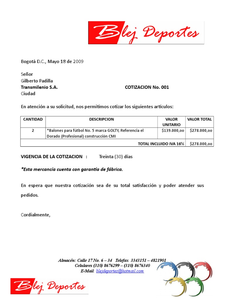 Formato para Cotizaciones | PDF | Business