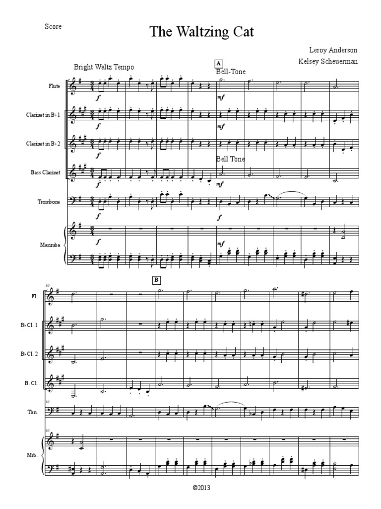 The Waltzing Cat: Score | Organologie élémentaire | Bois (musique)