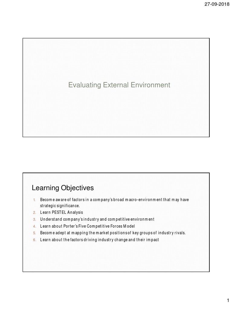 Evaluating External Environment | PDF | Strategic Management | Competition