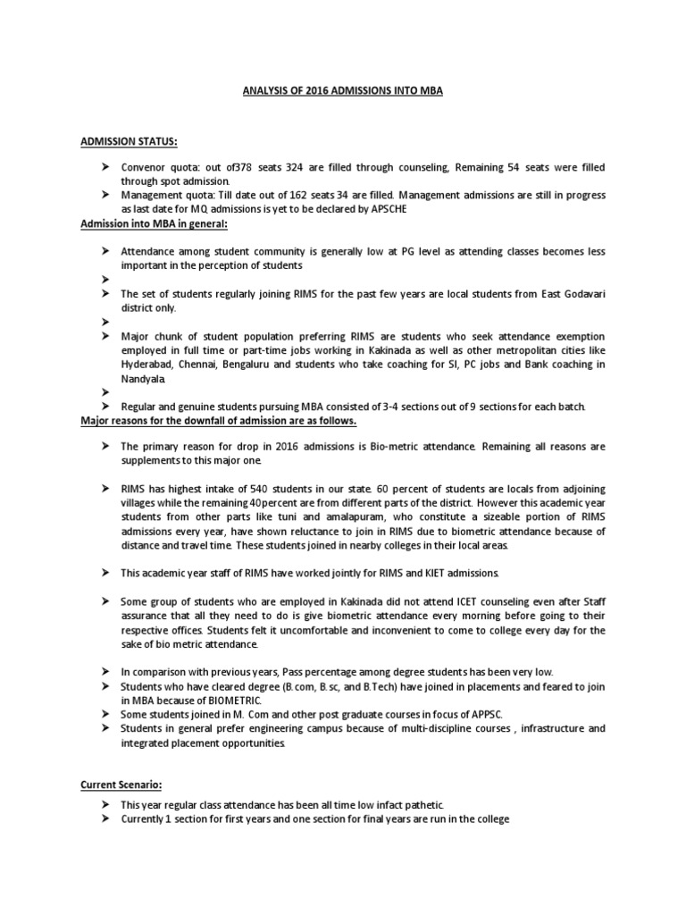 Analysis of Icet-2016 | PDF | Master Of Business Administration | Change